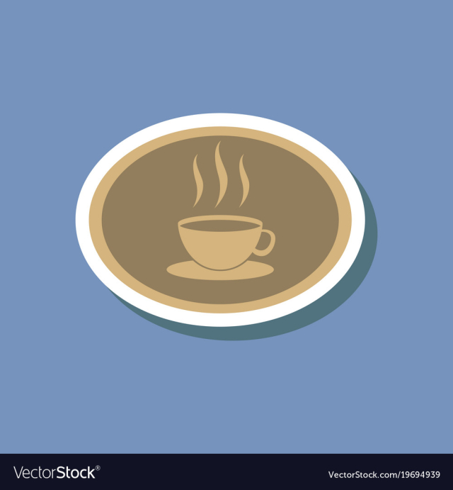 Free: Paper sticker on stylish background logo coffee vector image ...