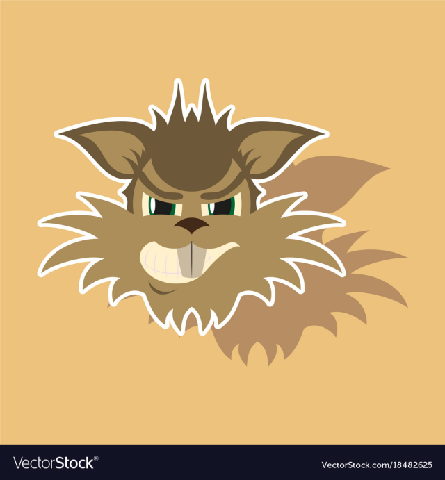 Free: Paper sticker on theme evil animal coyote vector image - nohat.cc