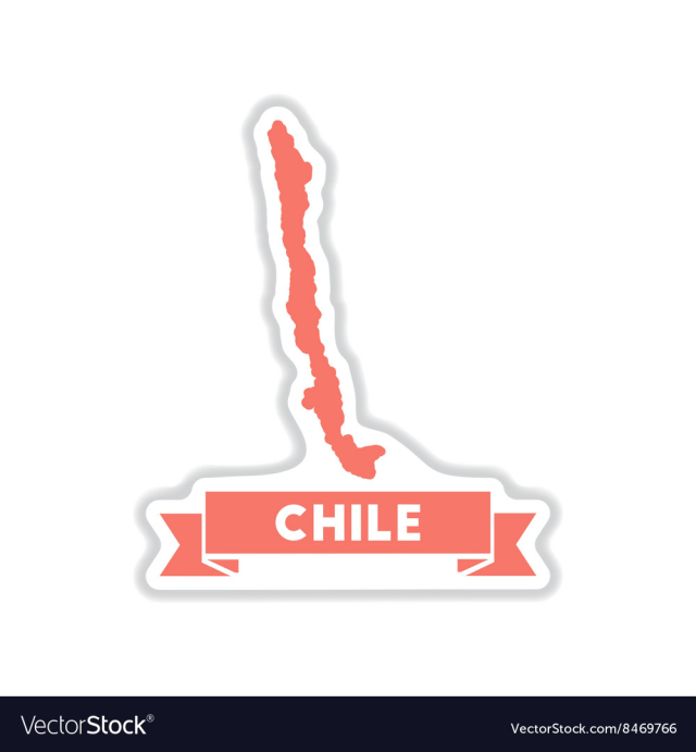 Free: Paper sticker on white background Chile map vector image - nohat.cc