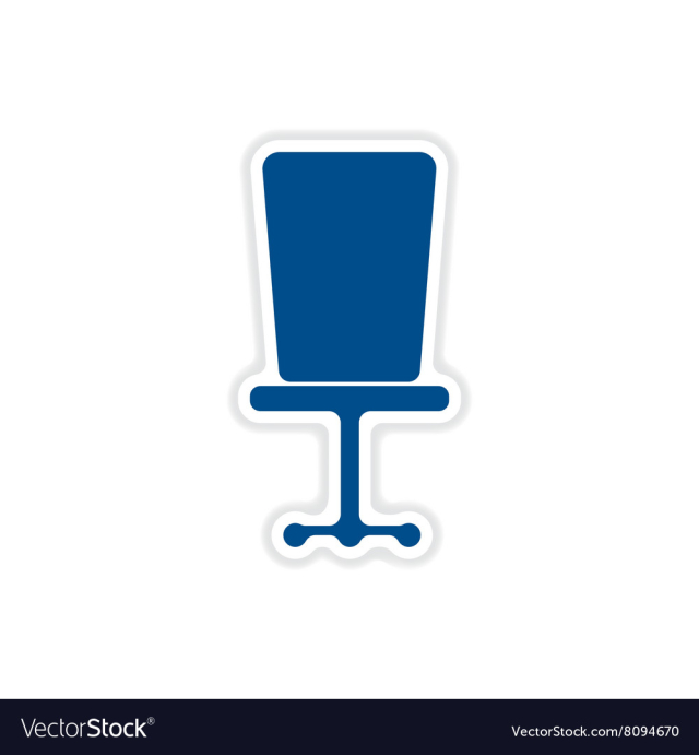 Free: Paper sticker on white background office chair vector image ...