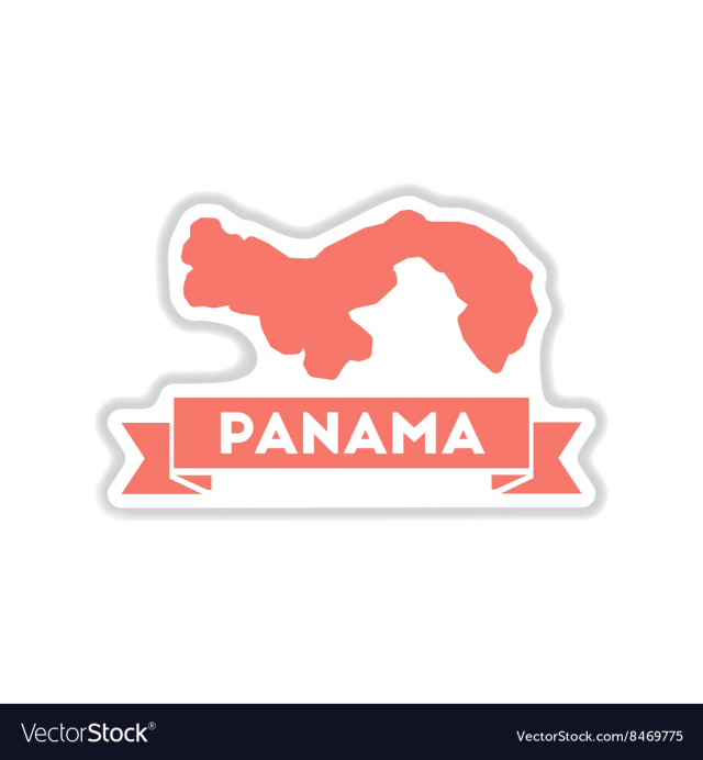 Free: Paper sticker on white background Panama map vector image - nohat.cc