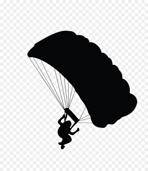 Free: Parachute landing fall Silhouette Parachuting - parachute - nohat.cc