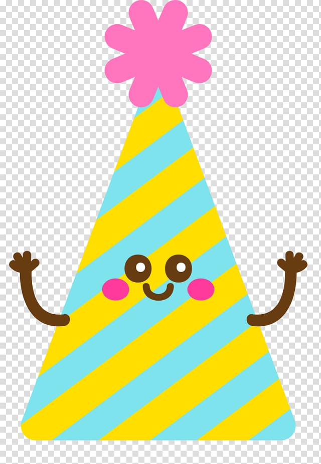 Free: Party hat Cartoon , Color cartoon tip hat transparent background ...