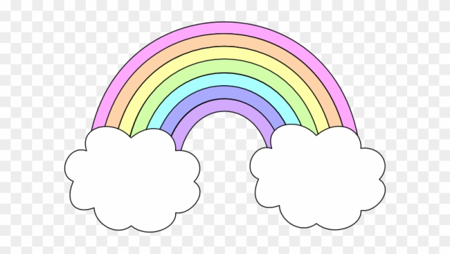 Free: Pastel Rainbow Clip Art - White - nohat.cc