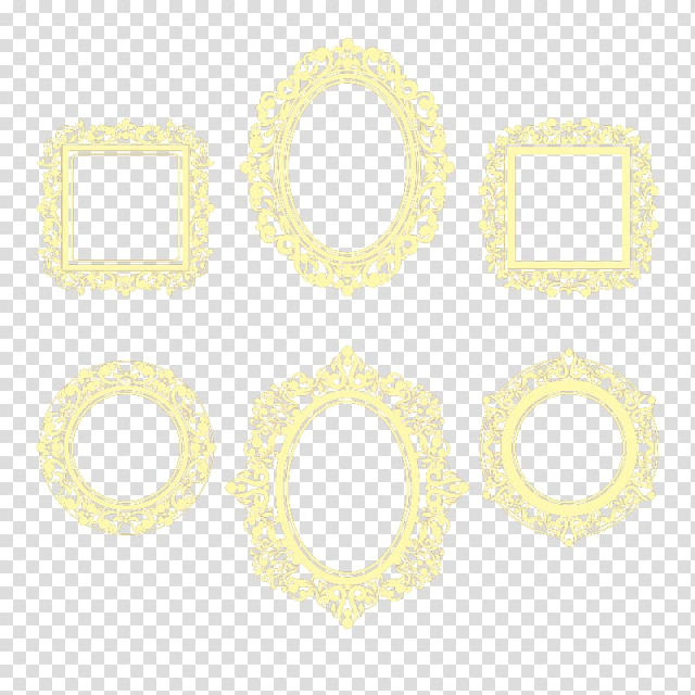 Free: Pattern, 6 gold pattern frame transparent background PNG clipart ...