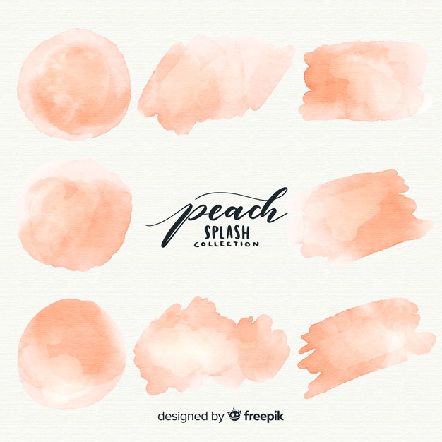 Free: Peach watercolor splash collection - nohat.cc