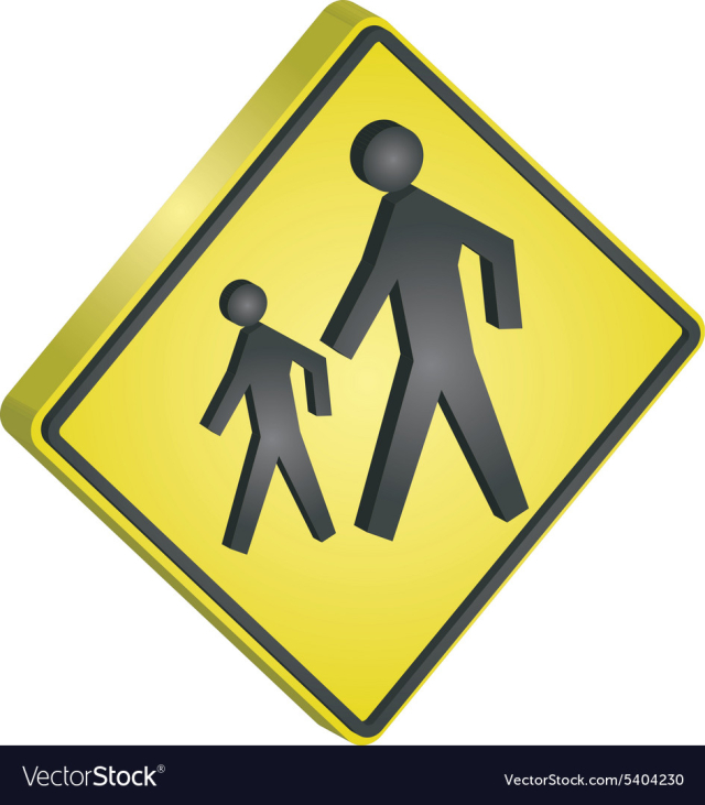 Free: Pedestrian crossing sign vector image - nohat.cc
