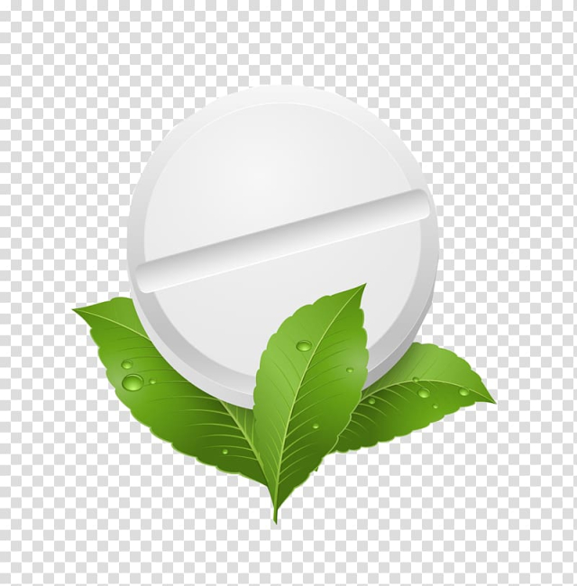 Free: Peppermint Herb Leaf Illustration, White tablet transparent ...