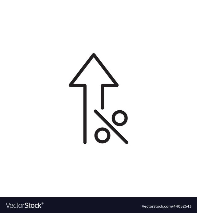 Free: percentage up arrow abstract line art icon - nohat.cc