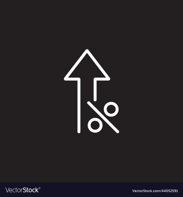 Free: percentage up arrow abstract line art icon - nohat.cc