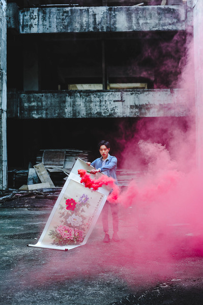 Free: Person Holding Red Smoke Signal - nohat.cc