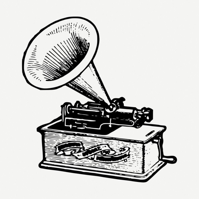 Free: Phonograph drawing clipart, music illustration | Free PSD ...