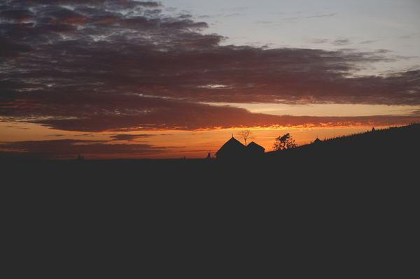Free: photo of silhouette of house during sunset - nohat.cc