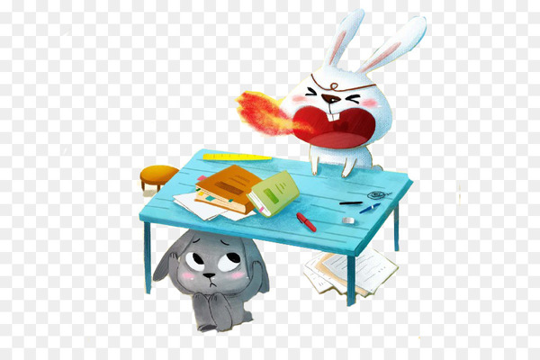 Free: Picture book Illustration - Angry bunny - nohat.cc