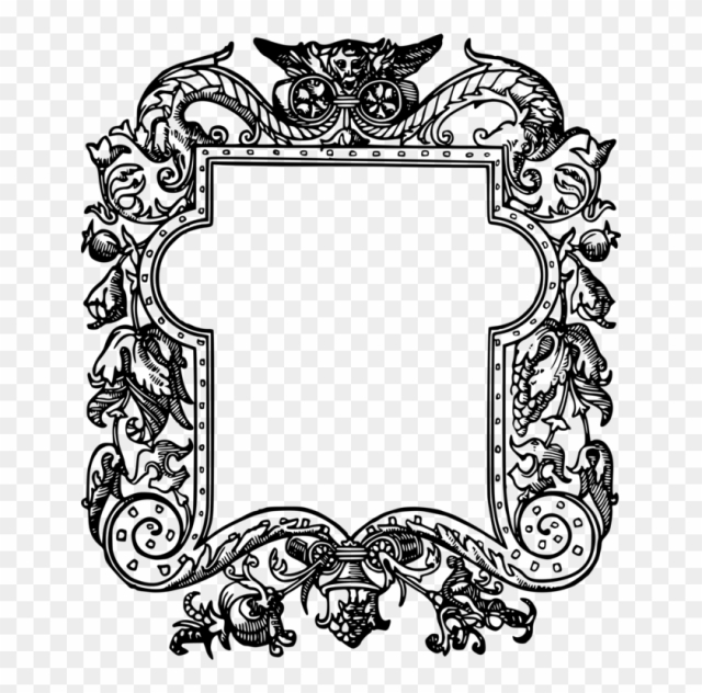 Free: Picture Frames Drawing Ornament Decorative Arts Line - Frame ...