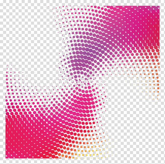 Free: Pink and yellow artwork, Halftone Polka dot Adobe Illustrator ...
