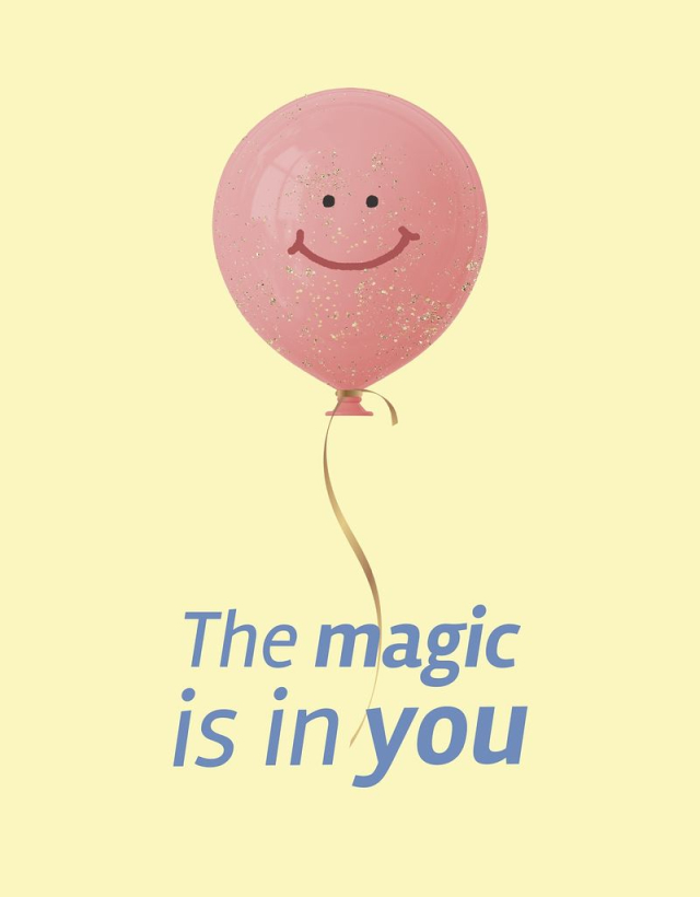 Free: Pink balloon flyer template, positive | Free Vector Template ...