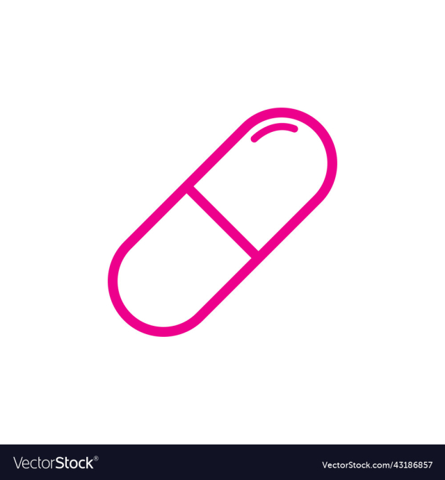Free: pink capsule outline icon - nohat.cc