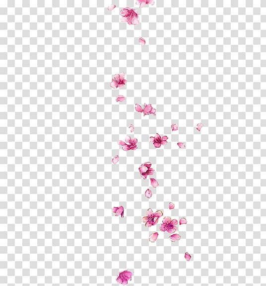 Free: Pink flowers falling illustration, Petal Flower, Falling Plum ...