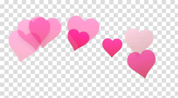 Free: Pink hearts , Snapchat Filter Hearts transparent background PNG ...