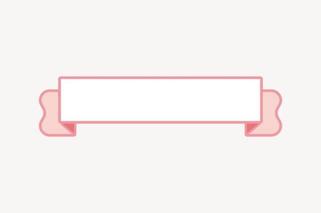 Free: Pink ribbon banner frame vector | Free Vector Illustration ...