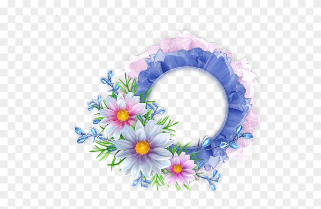 Free: Pink Round Frame Png Transparent Image - Round Flower Frames Png ...