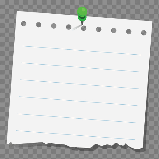 Free: Pinned lined sticky note - Transparent PNG & SVG vector - nohat.cc