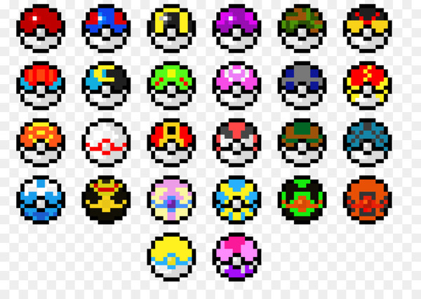 Free: Pixel art Poké Ball Pokémon Sun and Moon - pokemon - nohat.cc