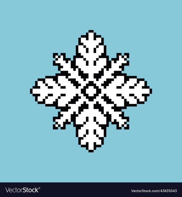 Free: pixel art snowflake icon cartoon - nohat.cc
