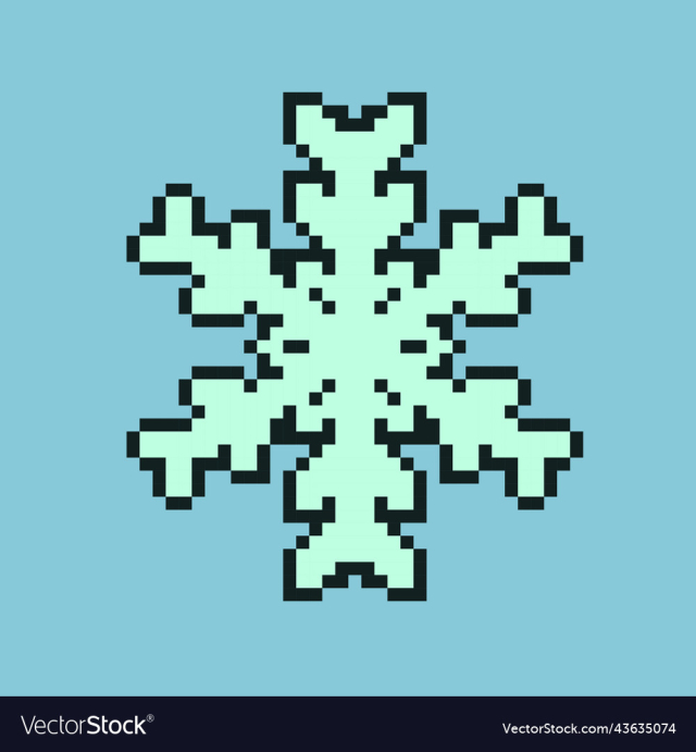 Free: pixel art snowflake icon cartoon - nohat.cc
