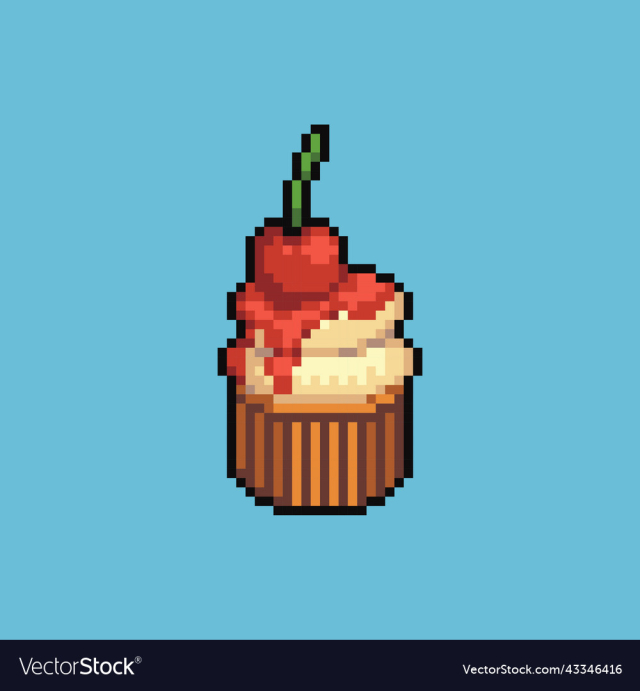 Free: pixel art sweet cupcake ice cream - nohat.cc