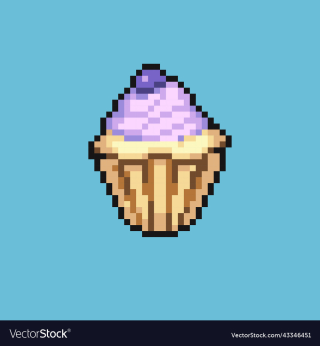 Free: pixel art sweet cupcake ice cream - nohat.cc