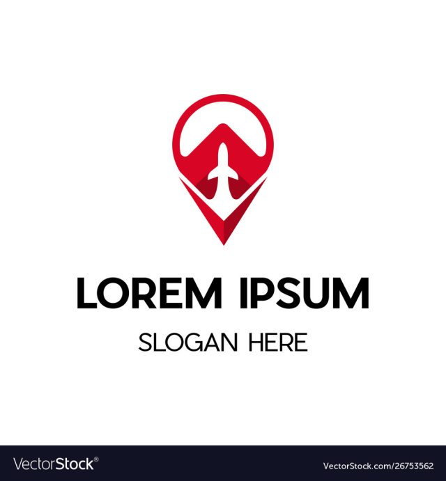 Free: Plane location map track creative modern logo vector image - nohat.cc