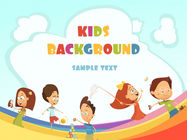 Free: Playing kids cartoon background Free Vector - nohat.cc