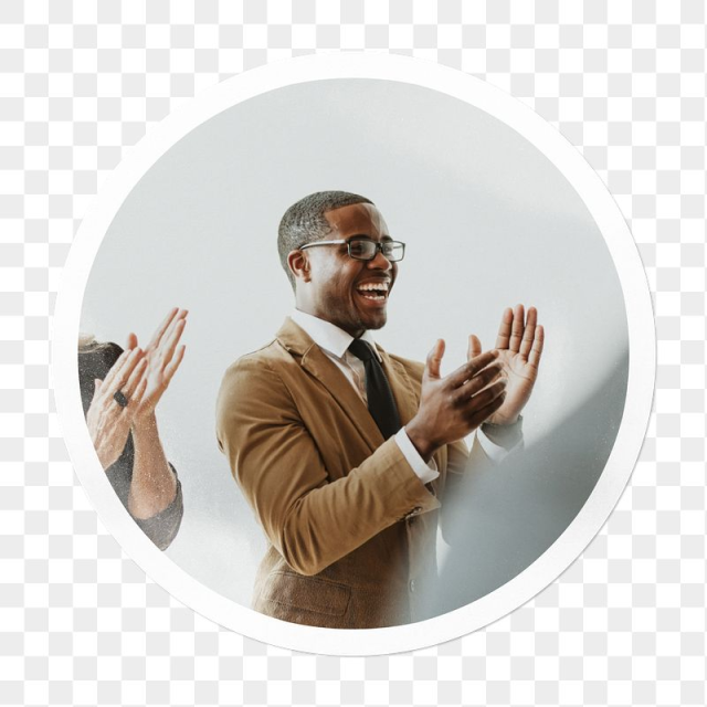Free: Png black businessman clapping sticker, | Free PNG - rawpixel ...