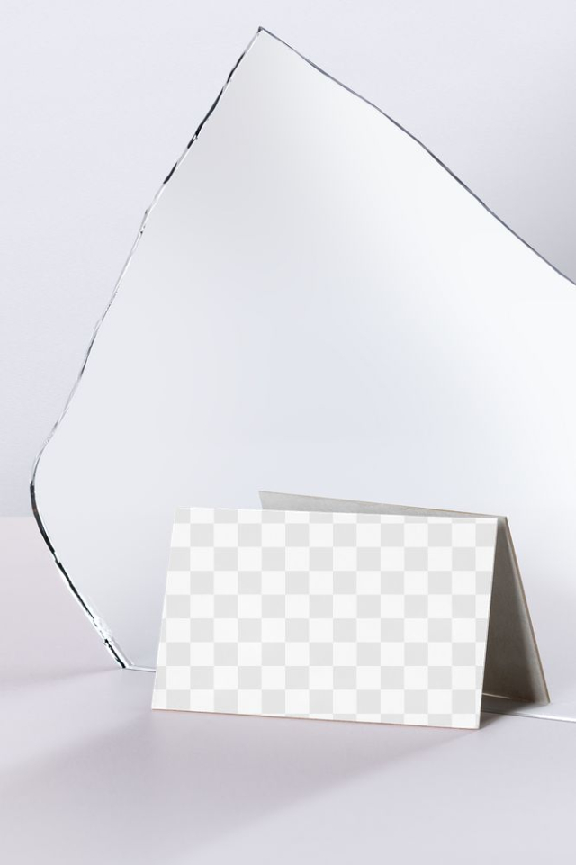 Free: Png business card mockup with mirror shard… | Free stock ...