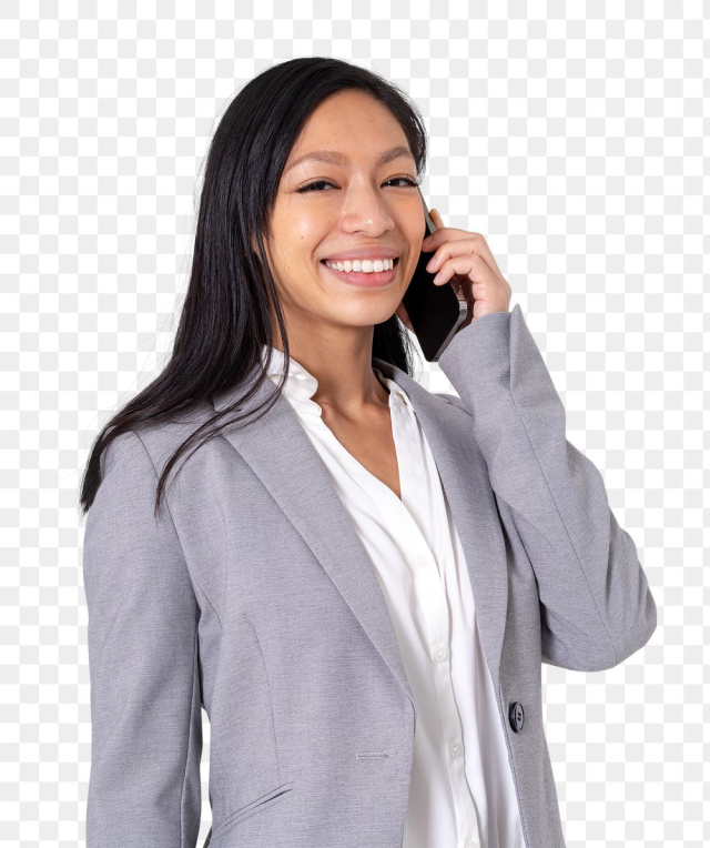Free: Png Businesswoman talking mockup on the phone | Free stock ...