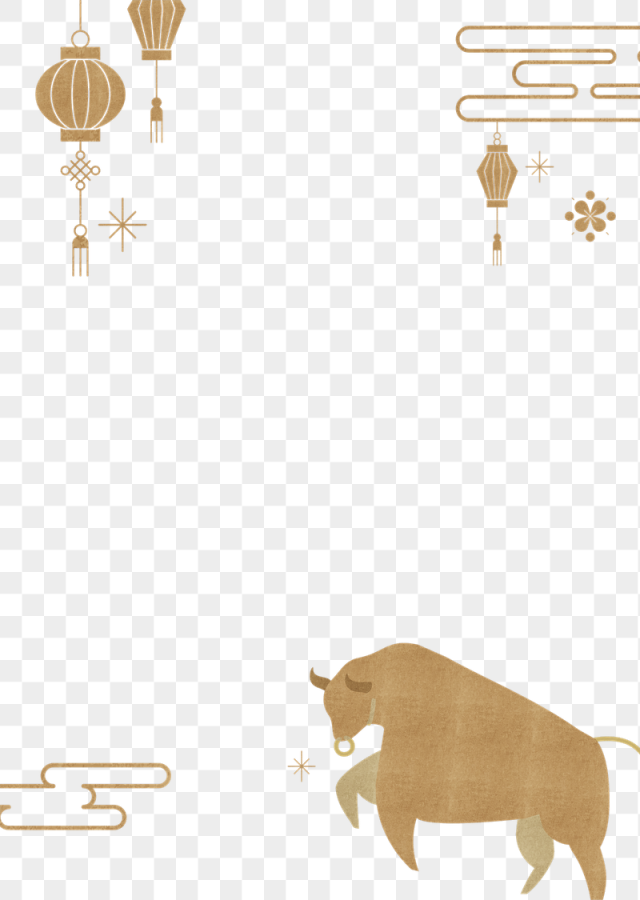 Free: PNG Chinese gold bull border | Free PNG - rawpixel - nohat.cc
