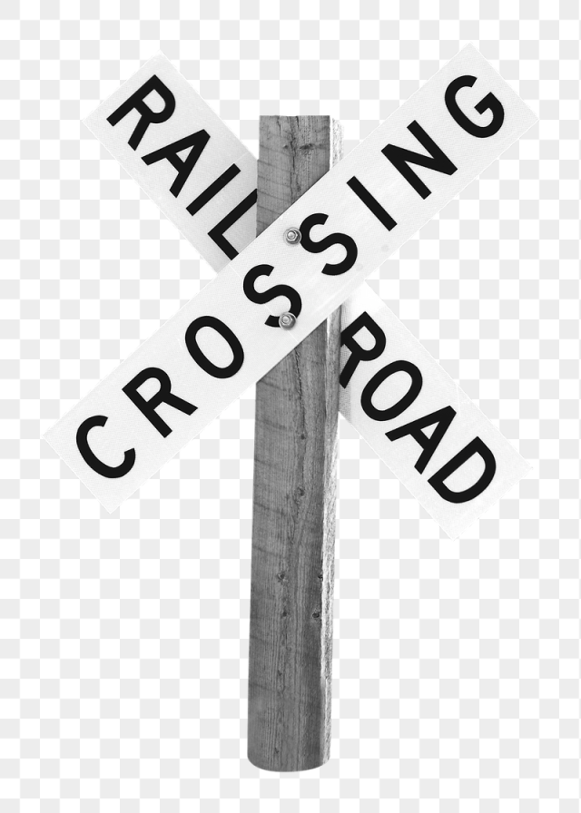 Free: Png railroad crossing sign sticker, | Free PNG - rawpixel - nohat.cc