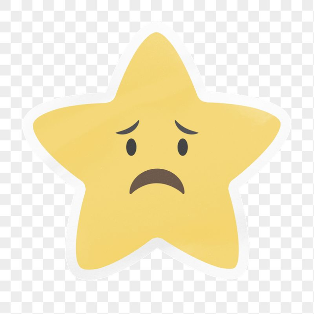 Free: PNG sad star emoji, digital | Free PNG - rawpixel - nohat.cc