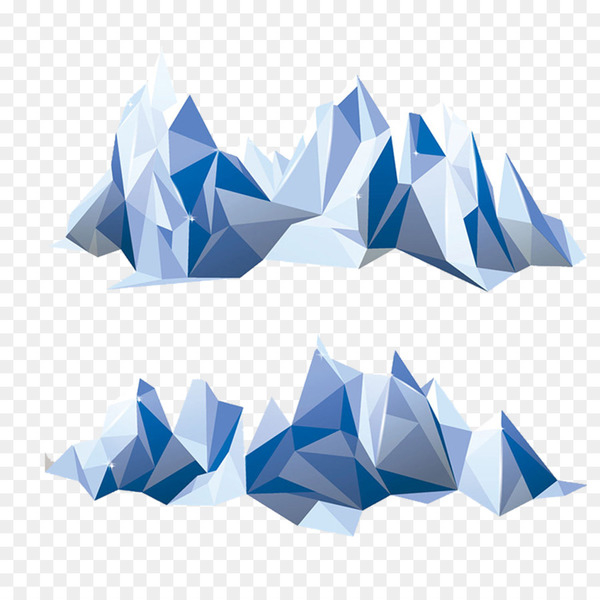 Free: Polygon Mountain Geometry Iceberg - Iceberg pattern polygon ...