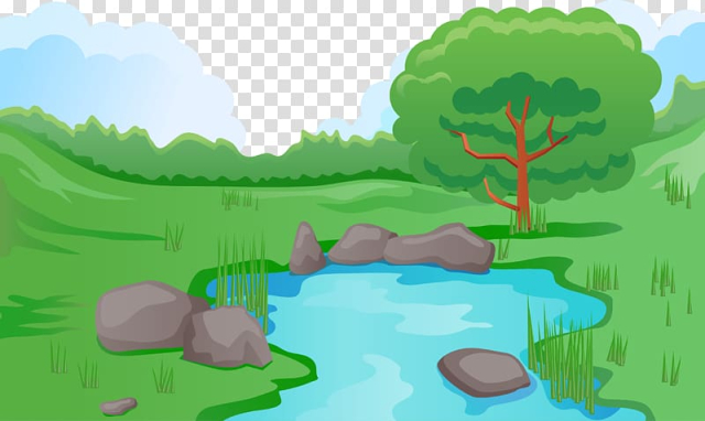 Free: Pond Illustration, Forest transparent background PNG clipart ...