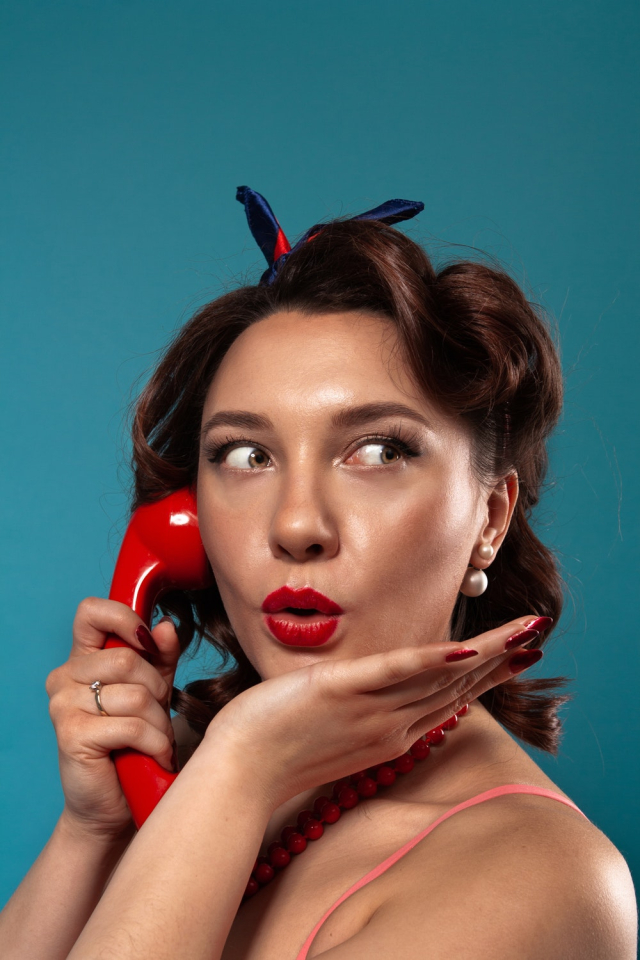 Free: Portrait Photography of Woman Answering a Telephone - nohat.cc