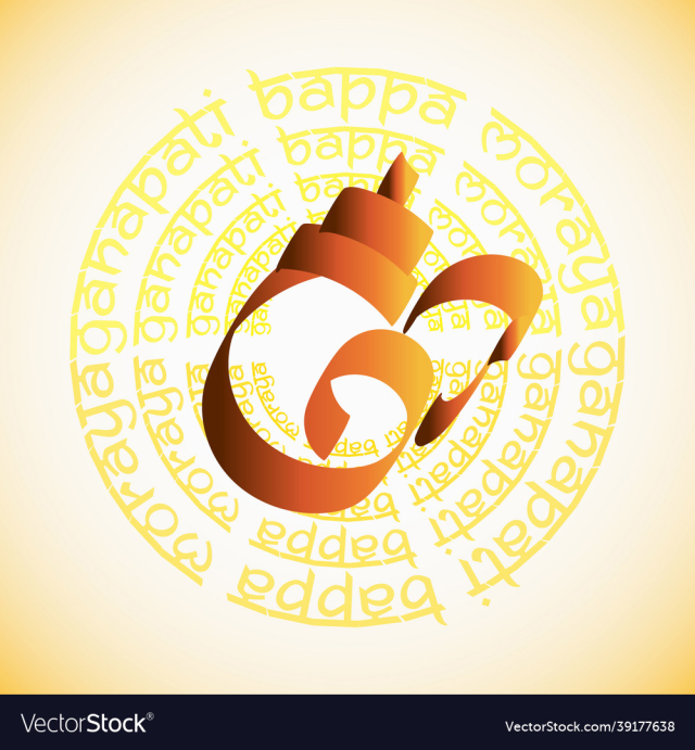 Free: poster of the outline of god ganesh calligraphy - nohat.cc