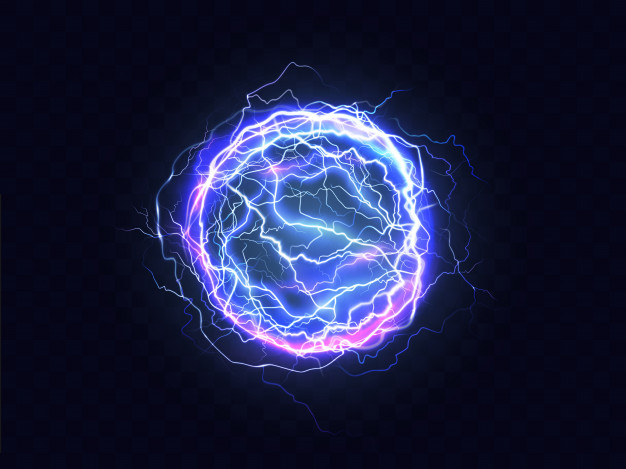 Free: Powerful electrical discharge, lightning strike impact place realistic Free Vector - nohat.cc