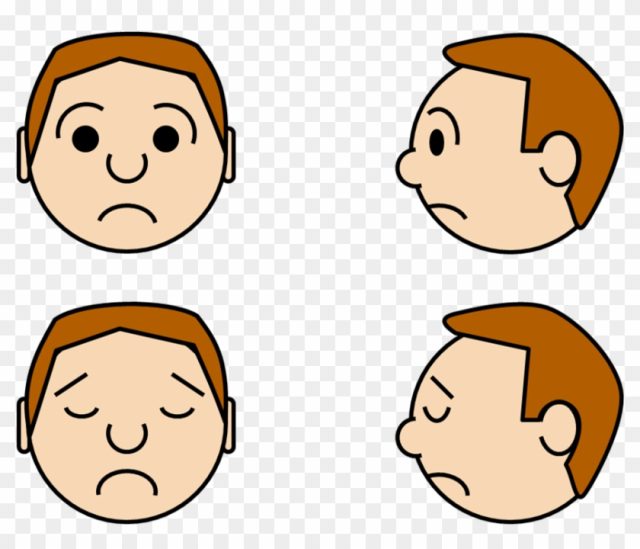 Free: Powerpoint People Expressions, Etc - Sad Face Side View Cartoon ...