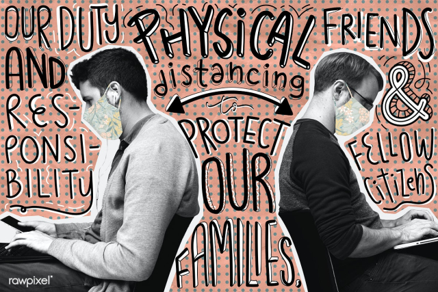 Free: Practice physical distancing to avoid spead of covid-19. This ...