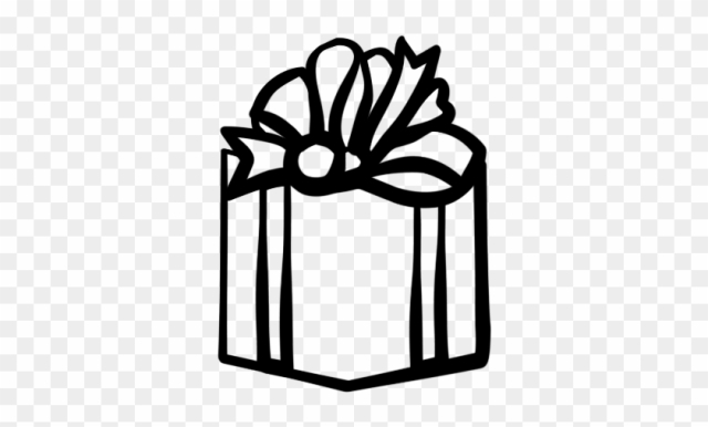 Free: Present Black And White T Clipart Black And White - Gift Box ...