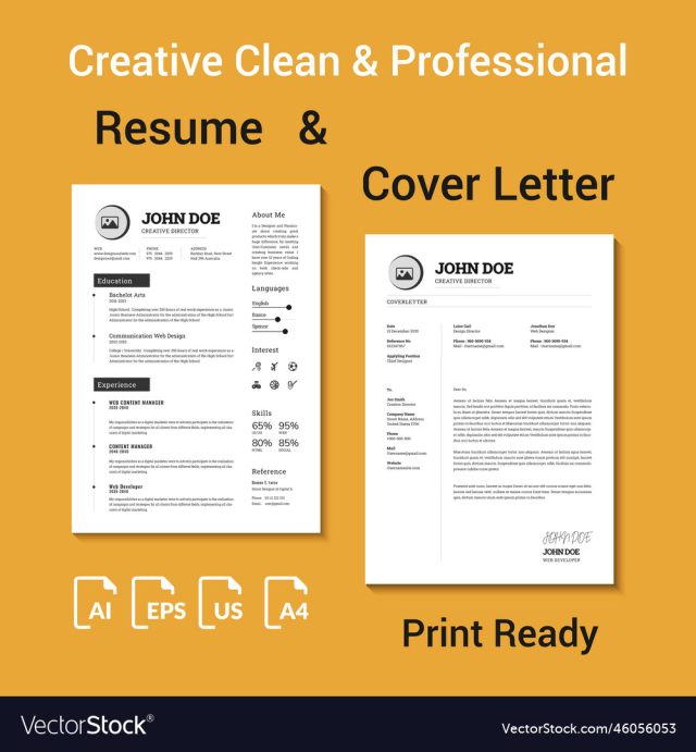 Free: professional clean cv resume template image - nohat.cc