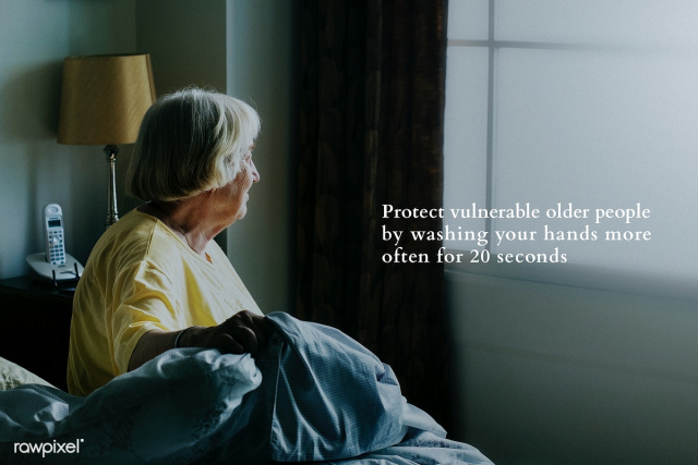 Free: Protect the elderly by physical distancing. This image is part ...